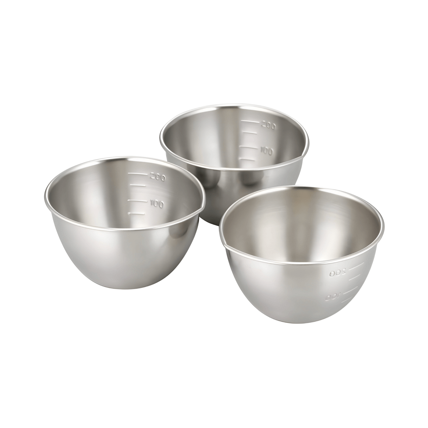Shimomura Stainless Steel Mini Mixing Bowl (Set of 3) - 시모무라 스테인레스 믹싱볼 ...